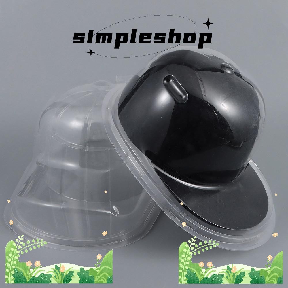 SIMPLE Baseball Cap Display Box Plastic Transparent Cover Flat Brim Hat ...