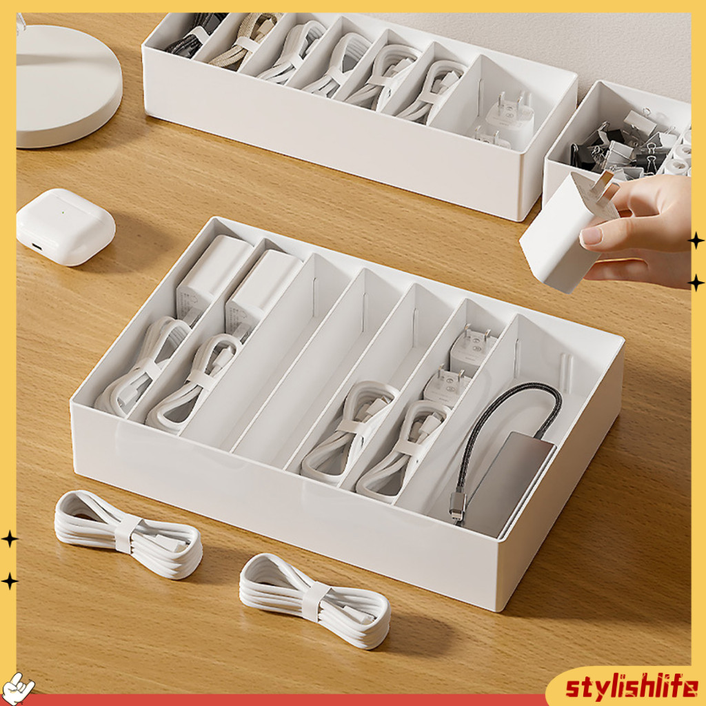 [stylishlife] Wire Management Container Tidy Desk Storage Box Cable ...