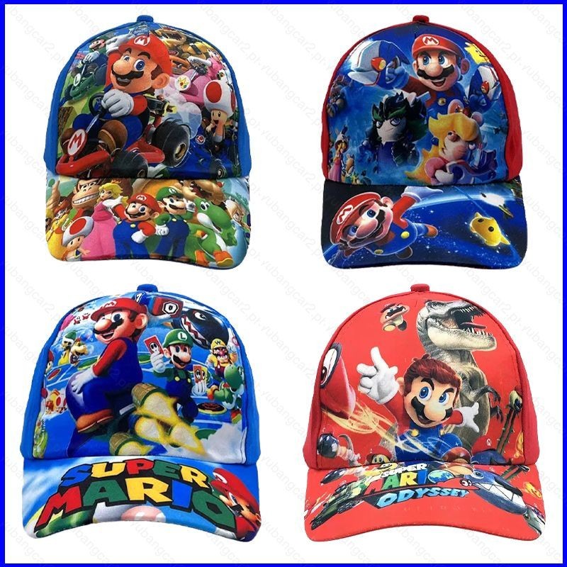 YB2 The Super Mario Bros Cartoon Printing Peaked Cap Suit For 2-6 year ...