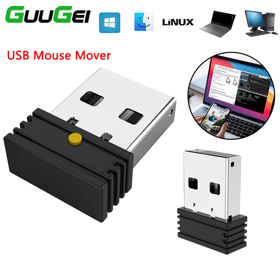 Guugei USB Mouse Jiggler Mover Mouse Movement Simulator Keeps Computer ...