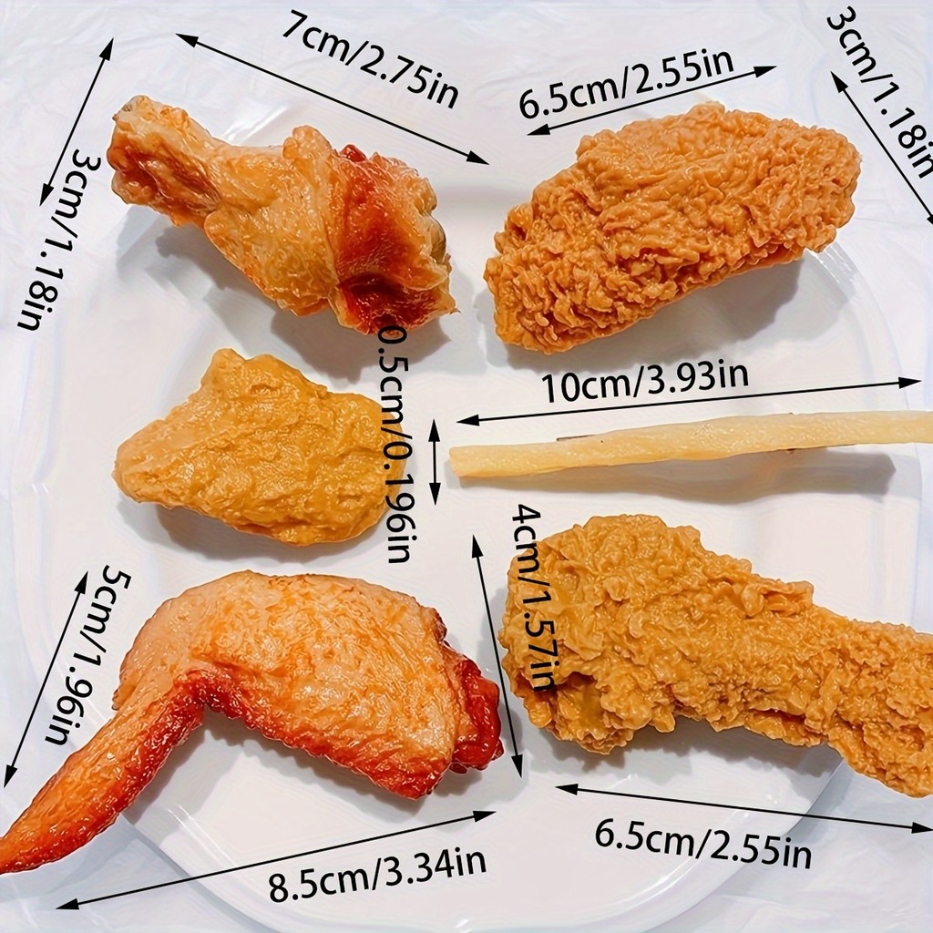 Fun Food-Themed Hair Clips Cute Fried Chicken & Fries Designs Colorful ...