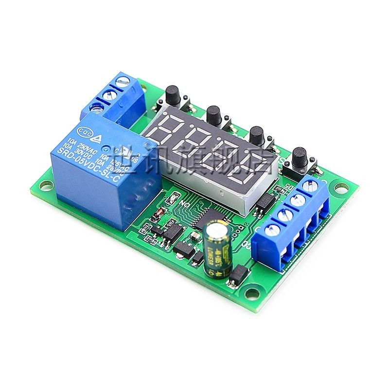 Multi-mode delay time relay module 5V12V24V optocoupler isolation pulse cycle power-off trigger ...
