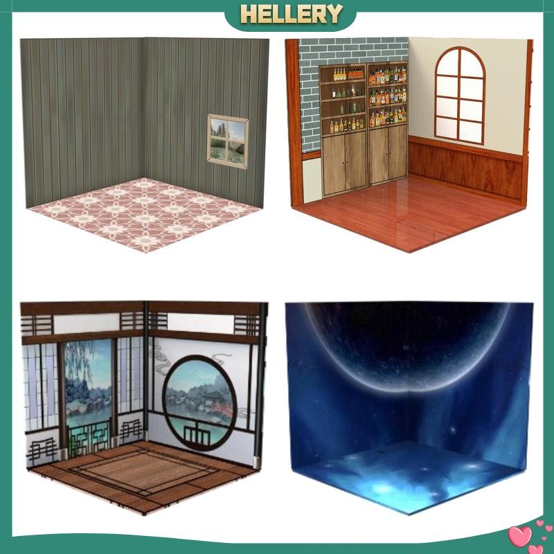 [HelleryPH] 1:12 Backdrop Scene Model Parking Background Display Scene Props Diorama Stage ...