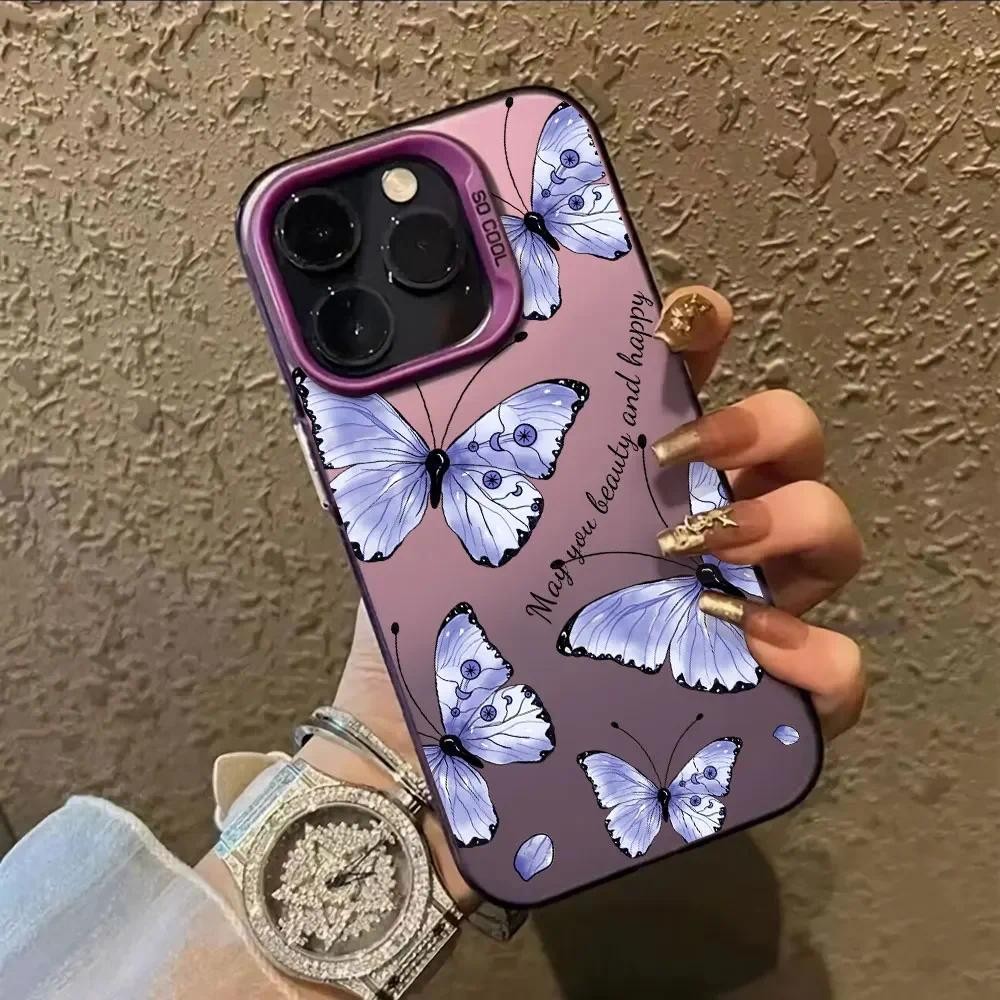 Butterfly Silver IMD Case For Tecno Spark GO 1 GO 2025 30C Pova 6 Pro Pop 9 Phone Cases For ...