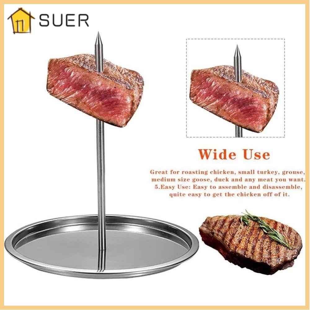 SUER1EN Grilled Chicken Rack Removable Handle With Chassis Spike ...