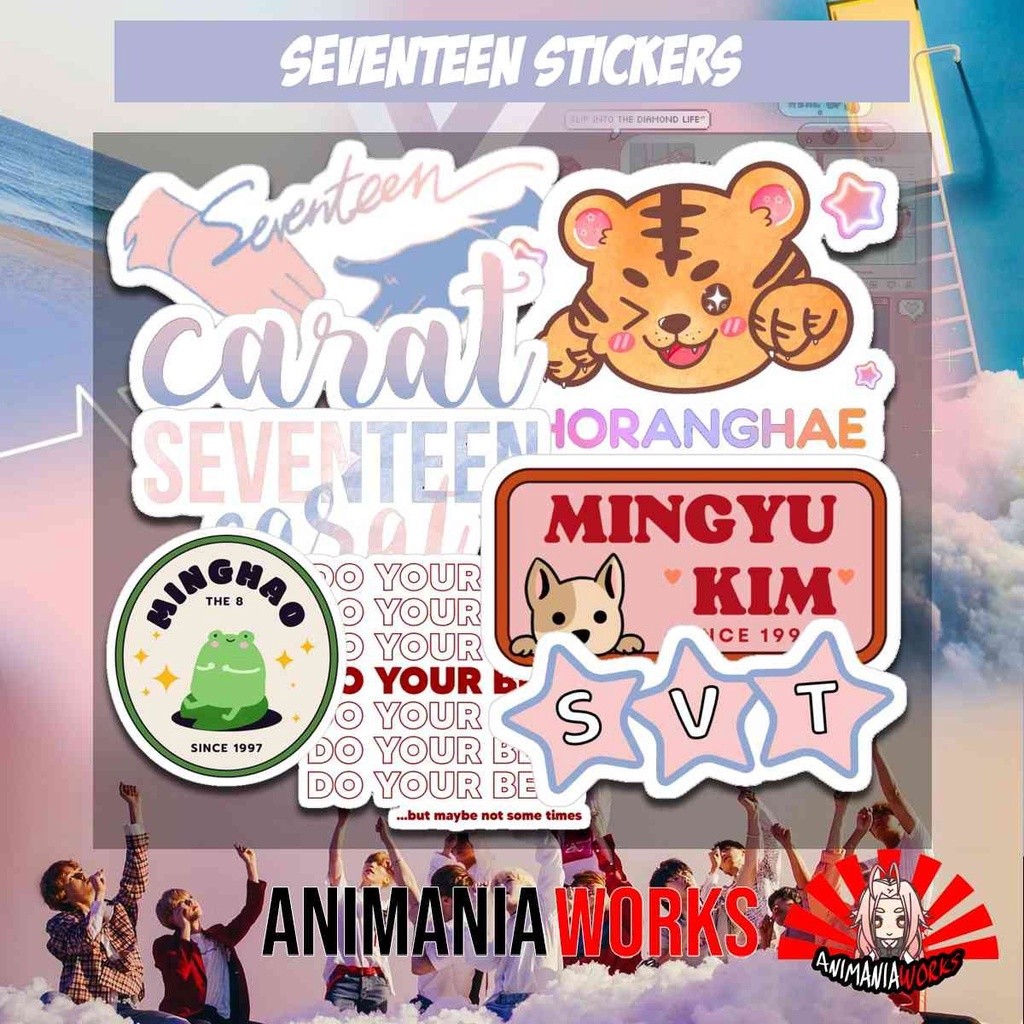 KPOP Stickers / Seventeen SVT Carat KPOP Sticker Coated Vinyl ...