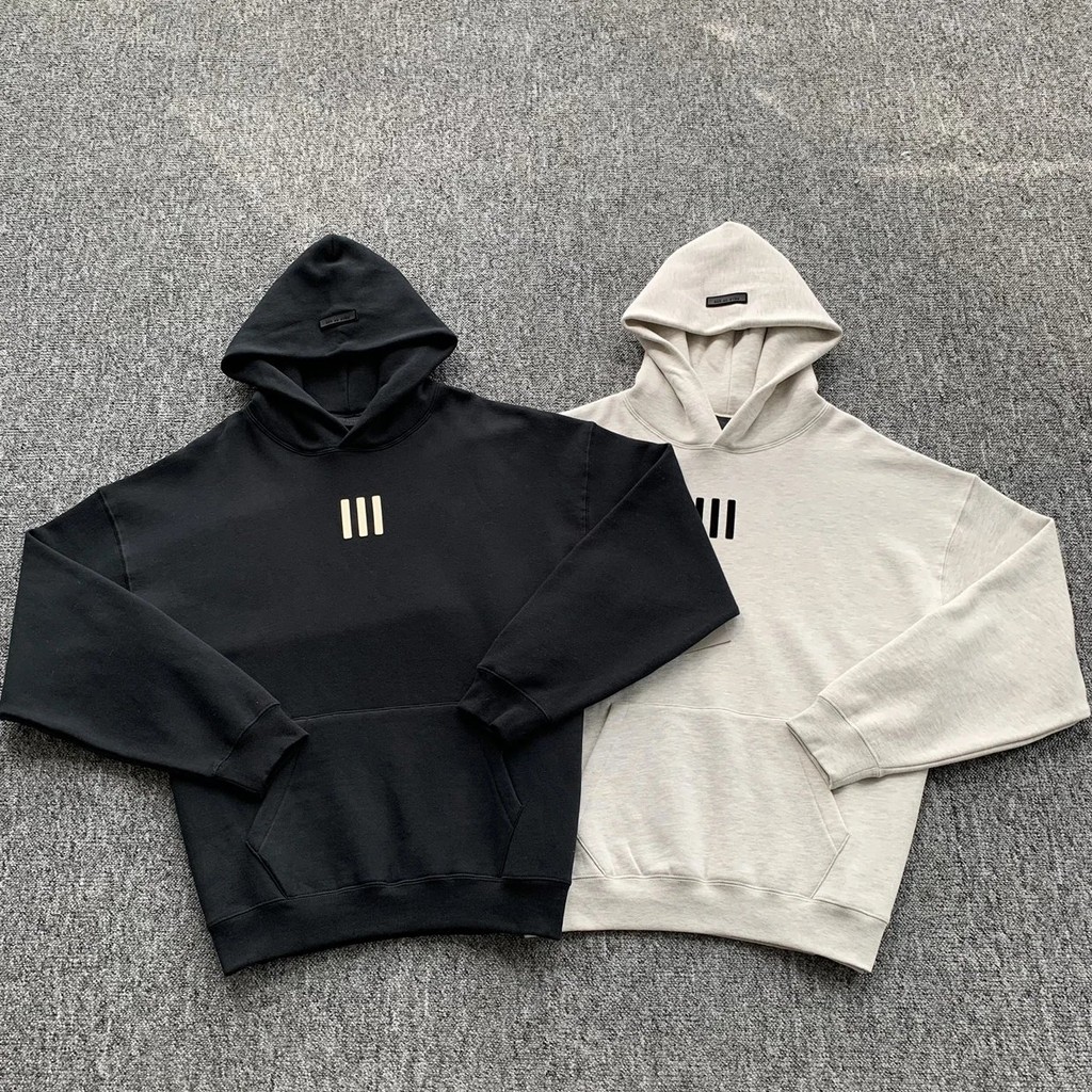 FEAR OF GOD ESSENTIALS Co-branded Hood Three-bar Printing Design Hood ...