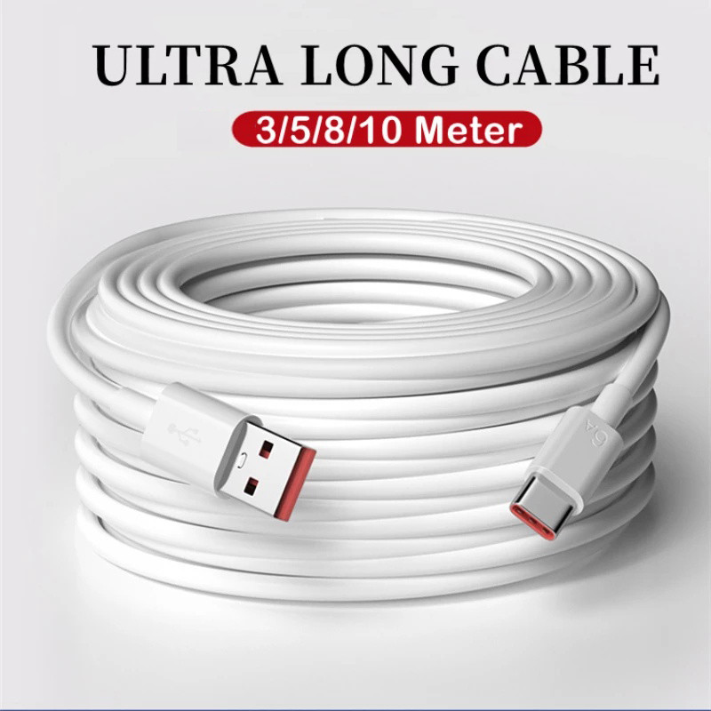 Ultra Long Data Cable Fast Charging Wire Extra Long Extension Charger ...
