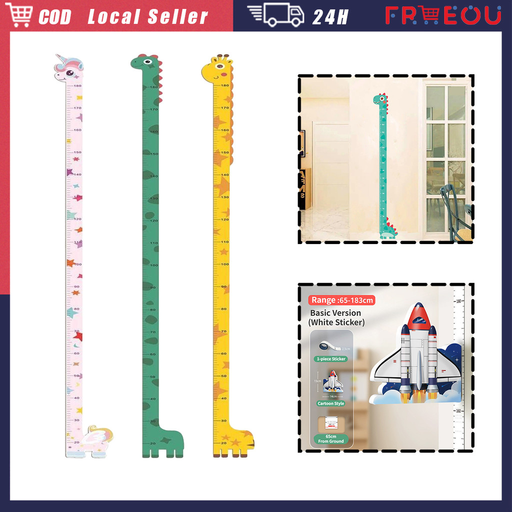 EVA/PVC Height Growth Chart Height Chart For Kid Height Sticker Wall ...