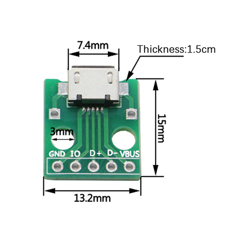 [RT] Type-C Micro USB To DIP Adapter Female Connector B Type PCB ...