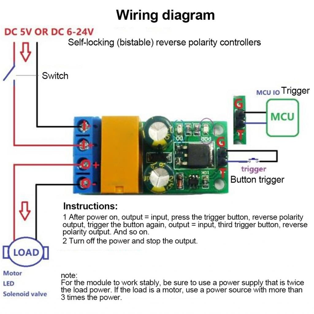 Maib Forward/Reverse Controller Module CW/CCW With Power Indicator Lift for Washing Machine ...