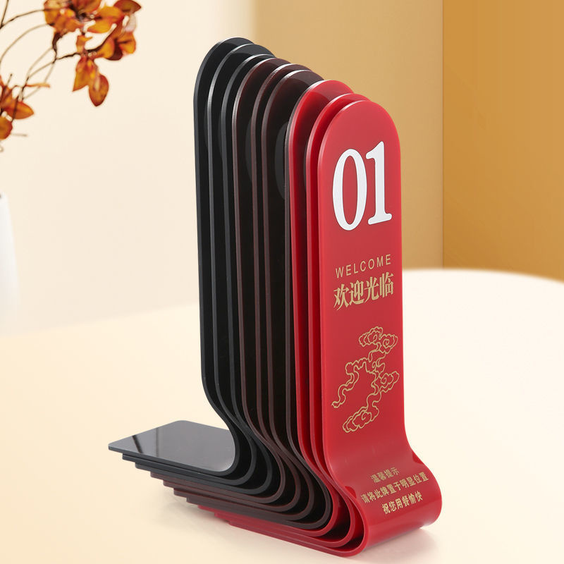 Acrylic Table Number Stand Table Number Plate Standing Stainless Steel ...