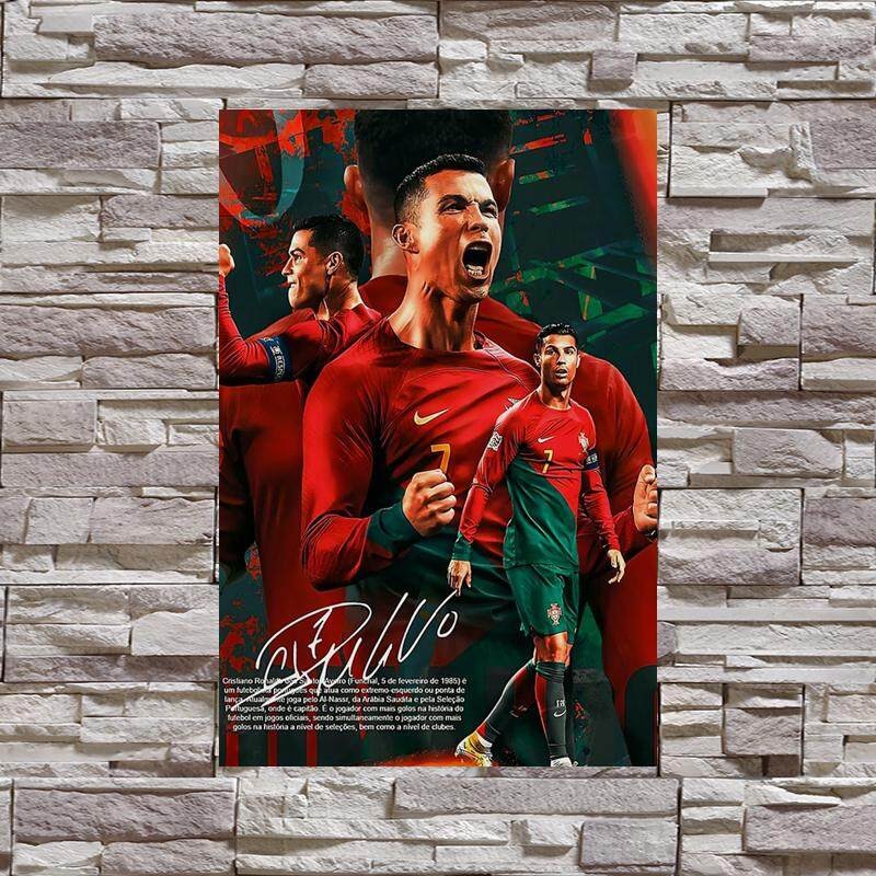 Cristiano Ronaldo CR7 Wall Art Poster White Paper Stylish Decorative ...
