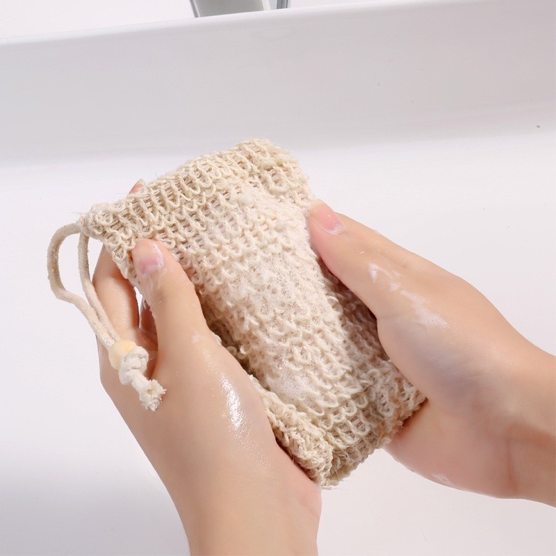 TOPSHOP Exfoliating Mesh Soap Saver Pouch Bubble Foam Net Handmade Soap ...