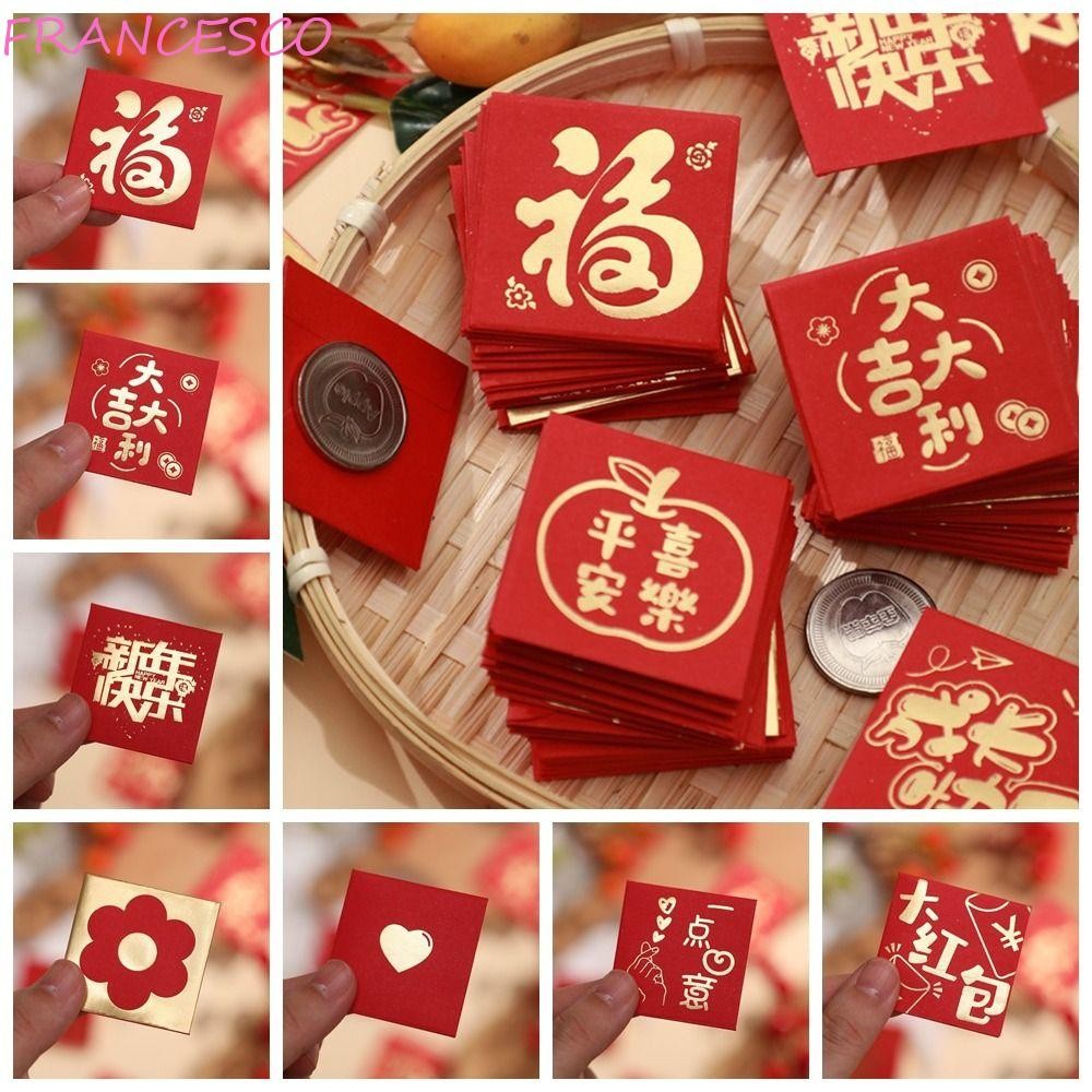 FRANCESCO 10PCS Mini Coin Money Pockets, Dragon Pattern Small Size Luck ...