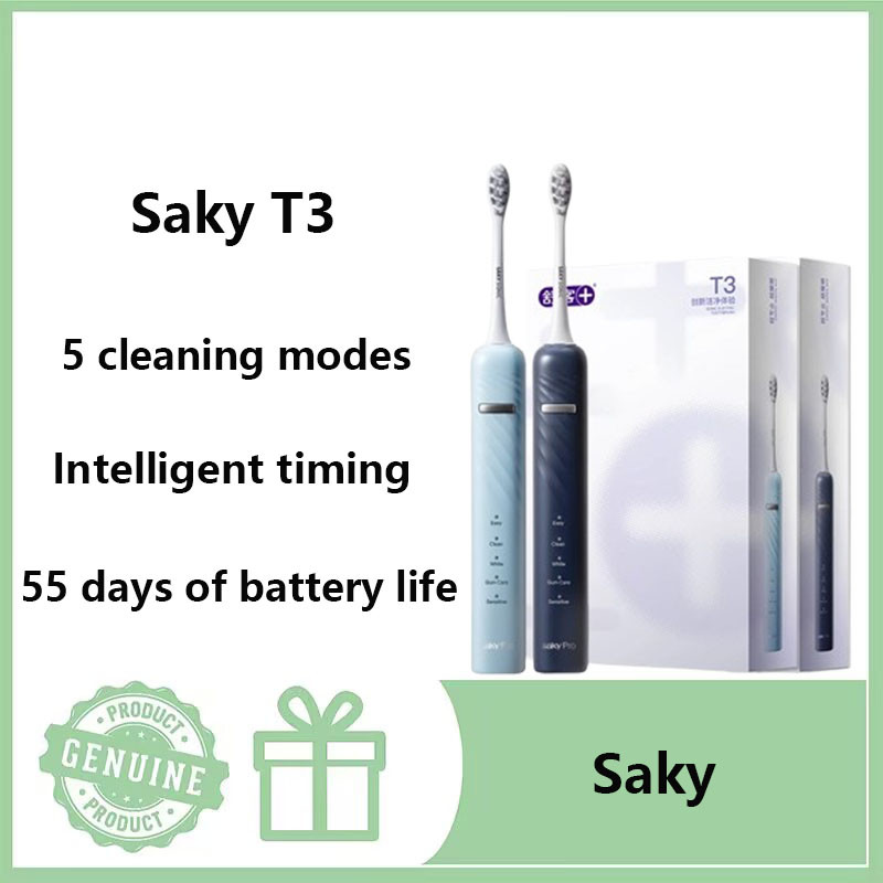 Saky T3 electric toothbrush with 5-speed brushing mode, sonic automatic ...