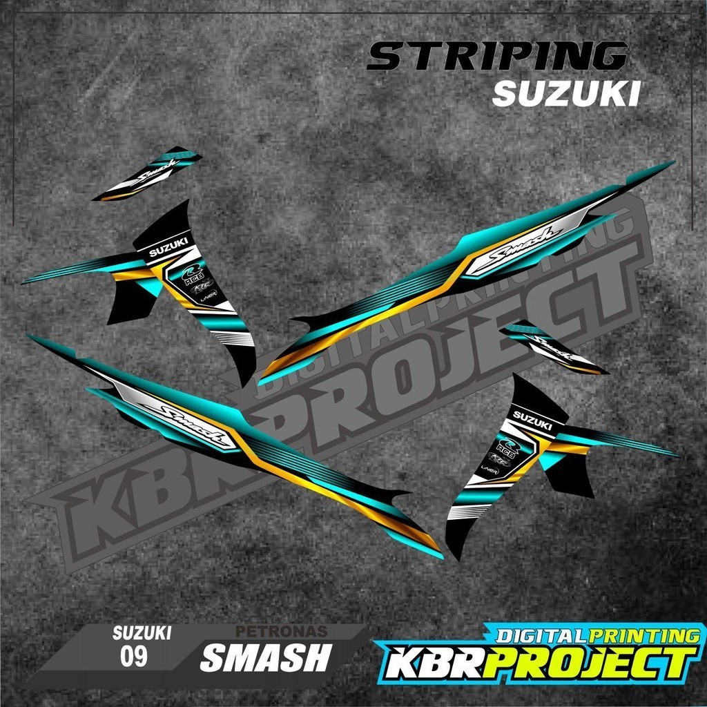 Suzuki Smash Racing Petronas Motorcycle Striping List Sticker | Shopee ...