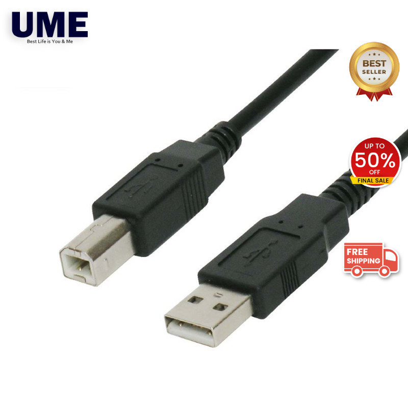 USB Type A Male to B Male Cable 1.5m 3m 5m 10m Printer Cables Cord mAb | Shopee Philippines