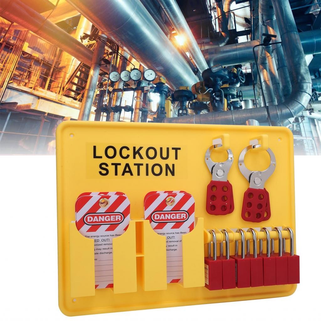 cloudshop-ph Lockout Tagout Station with Padlocks for Industrial Safety Lock Board Set 10 2 Hasp ...