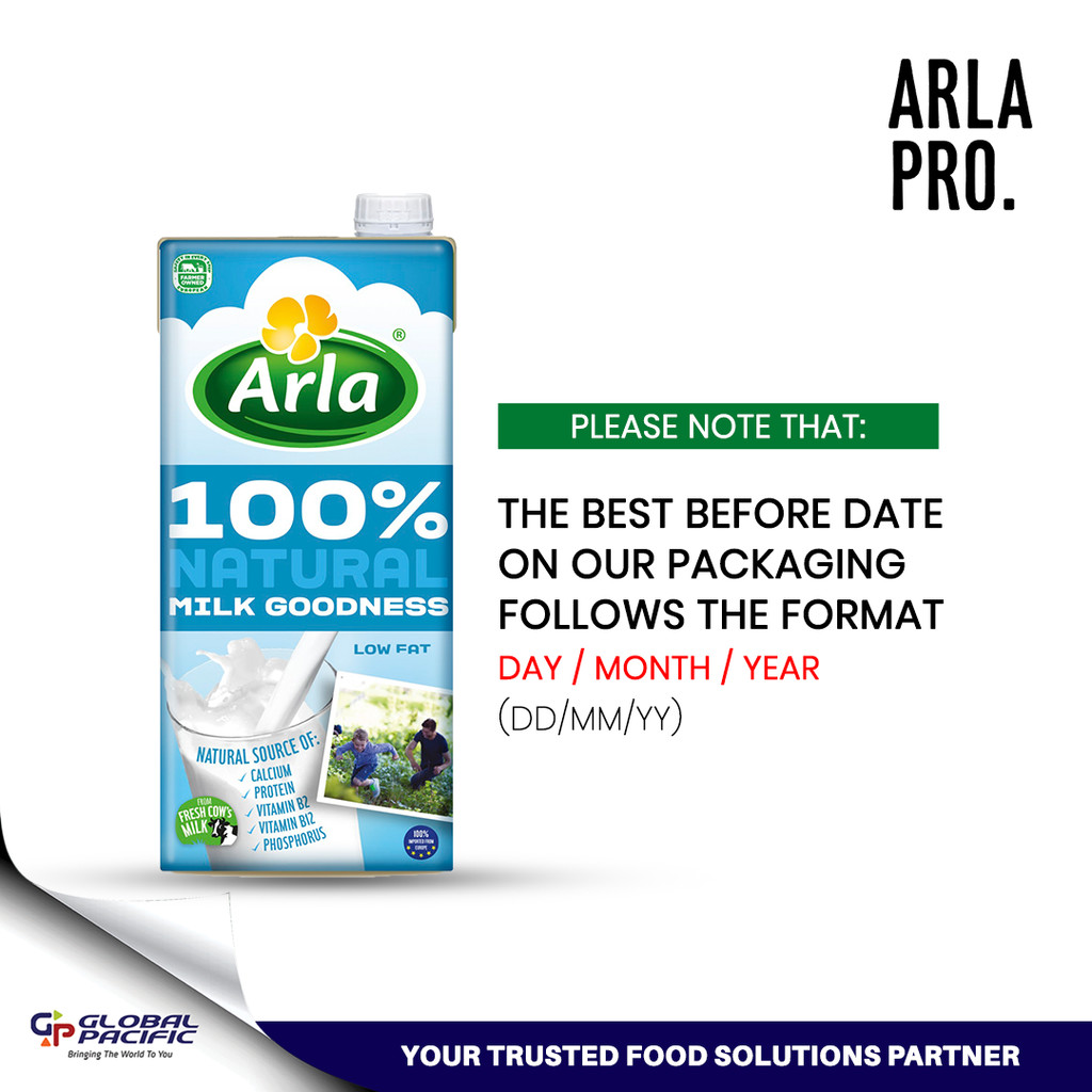 Arla Milk Goodness Low Fat Milk 1L Set of 3 | Shopee Philippines