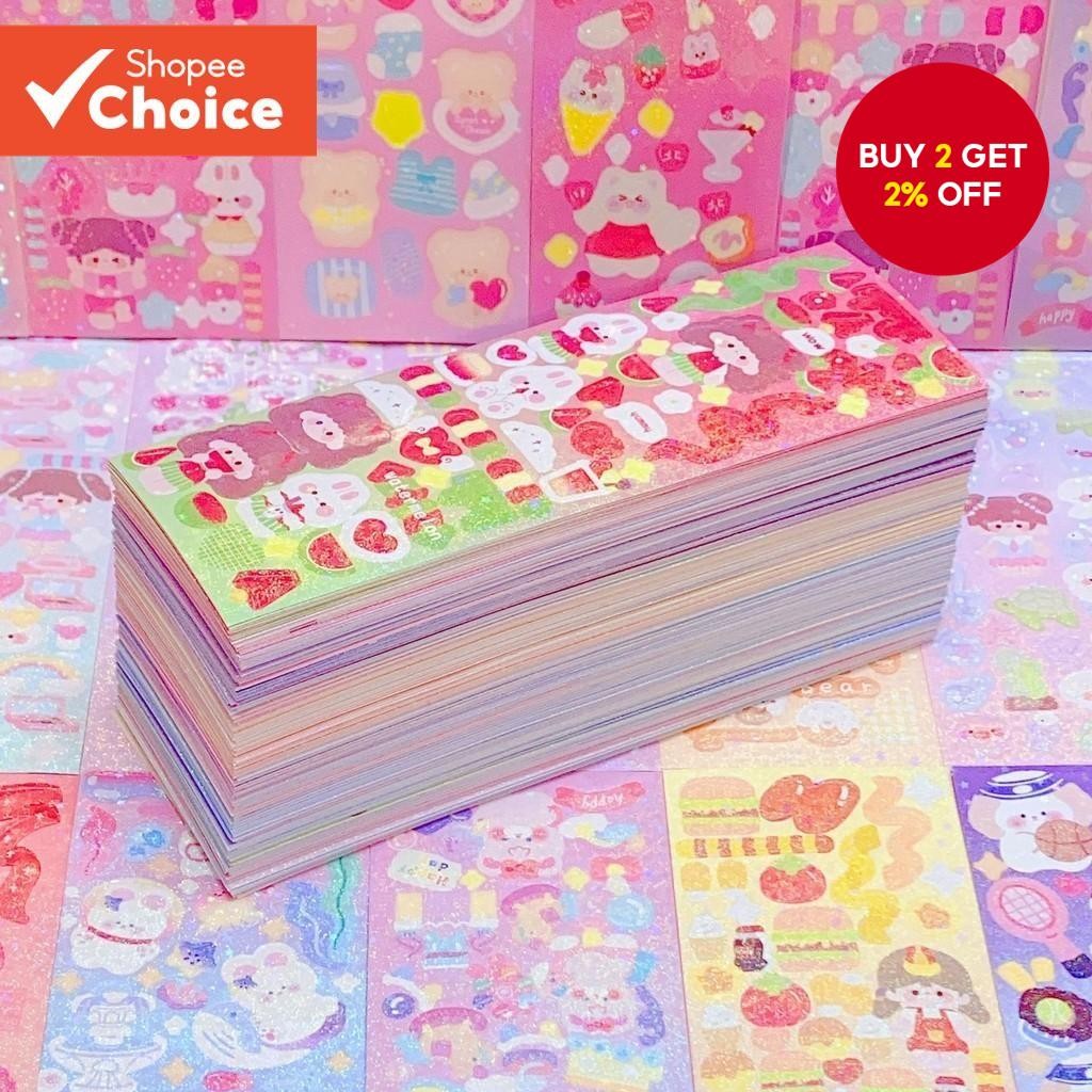 50/100/200pcs Kawaii Cartoon Shiny Stickers Set – DIY Decor for Student ...