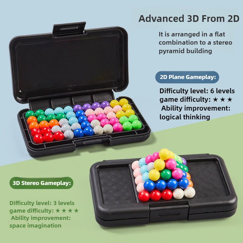 Kanoodle Game Magic Bead Pyramid IQ Game Toys Enhance Cognition Kids ...
