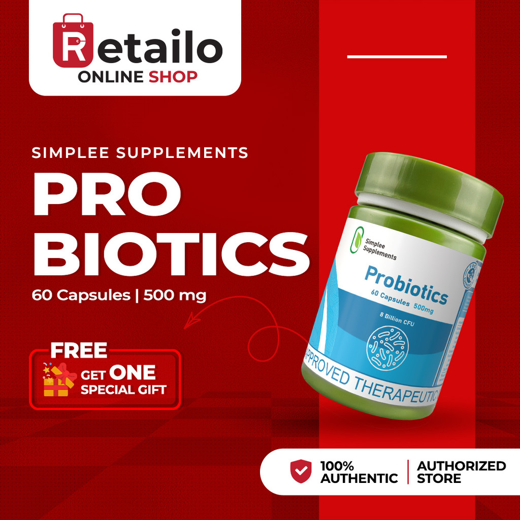 Simplee Probiotics – 500mg | 60 Capsules – Supports Gut Health ...