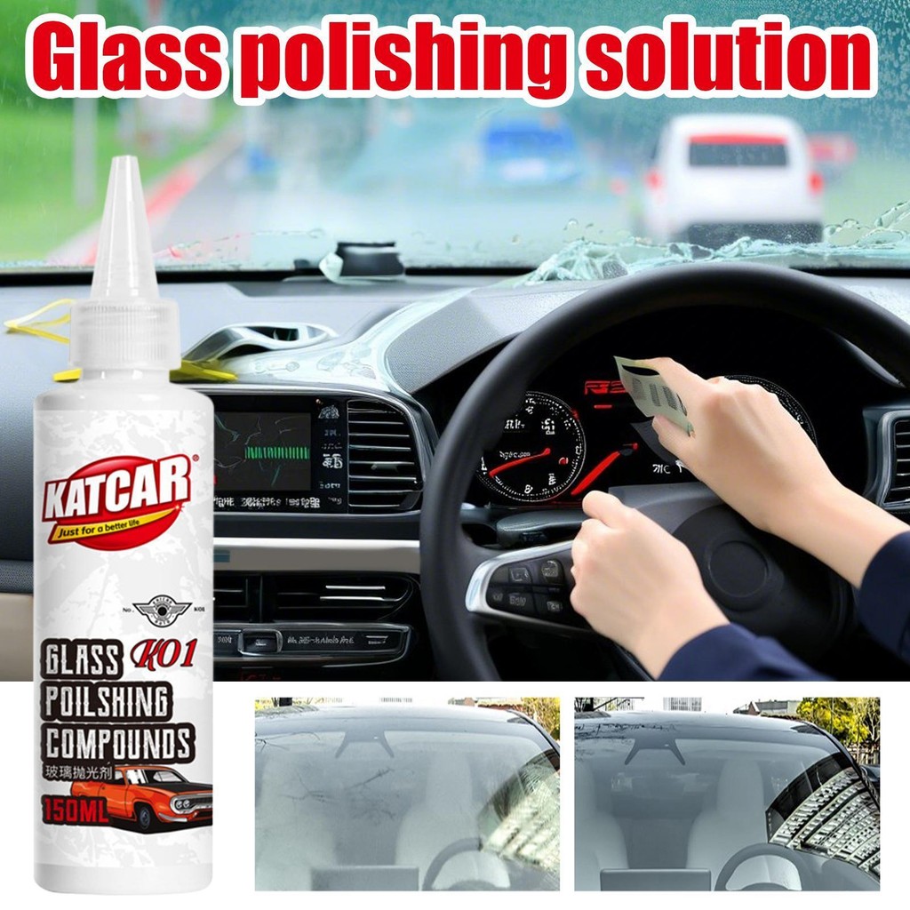 Car Glass Polishing Compound 150ml Car Glass Cleaner Windshield Scratch ...