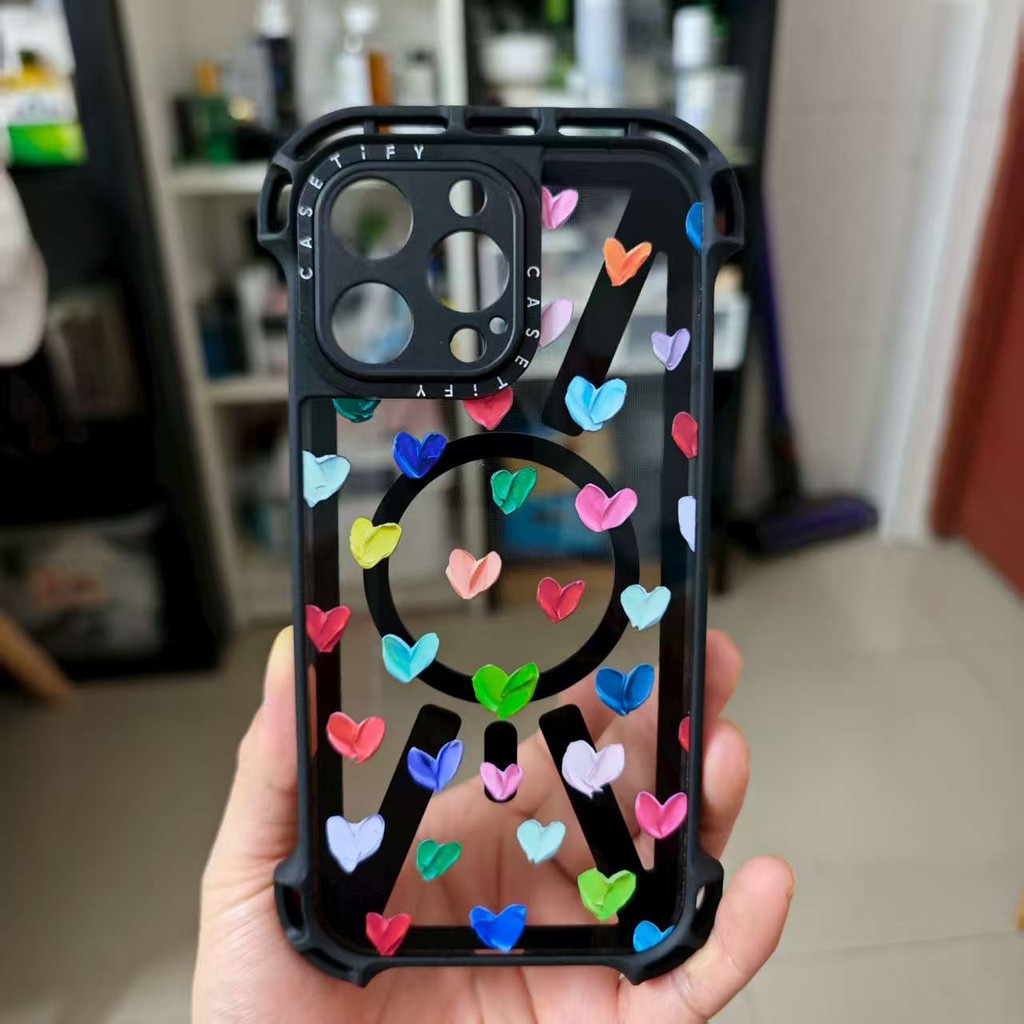 Ann Marie Coolick Polka Daub Hearts Magnetic, Ultra Bounce Phone Case ...