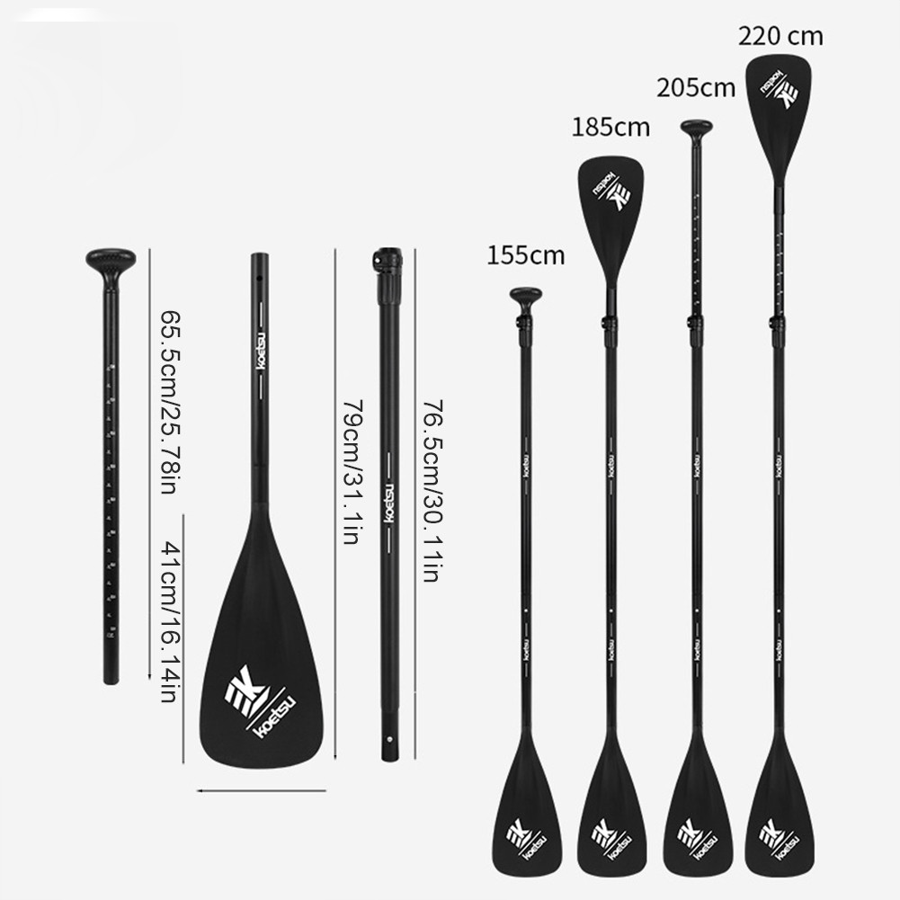 Single Double Ended Paddles Dual-Purpose 3-Piece Adjustable Kayak SUP ...
