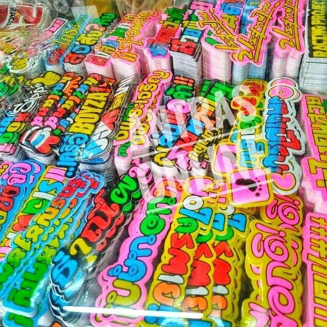 Long thailook stickers, package of 50pcs - Thai stickers for variations ...