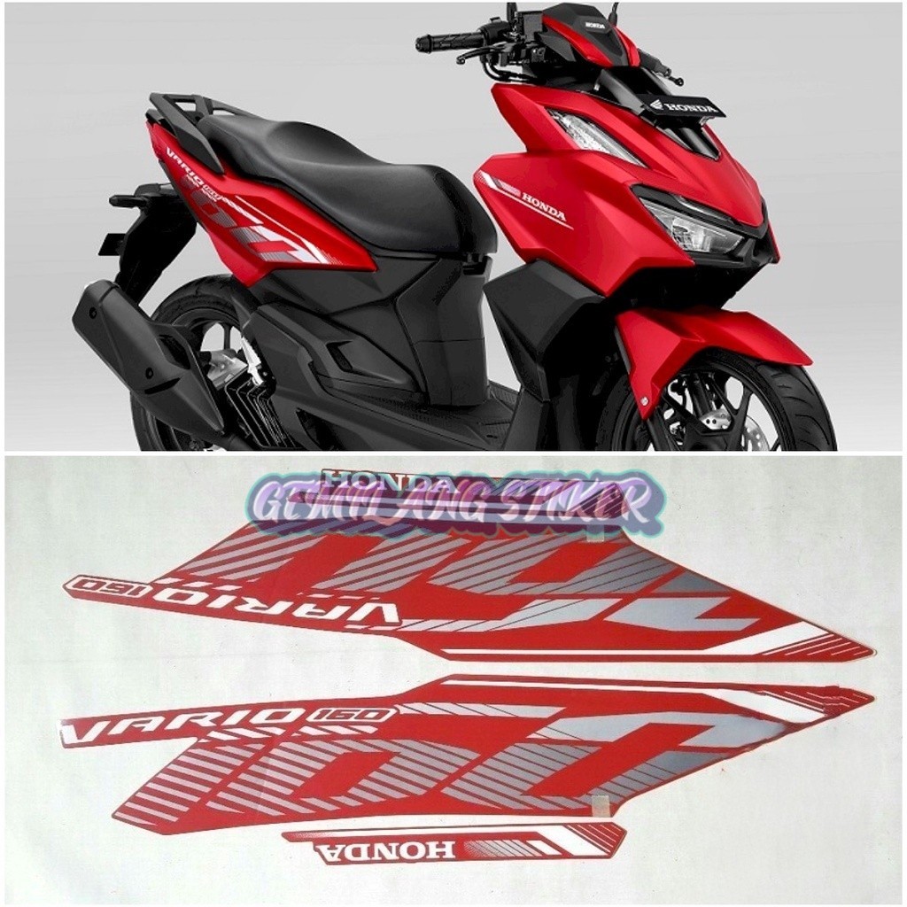 MERAH Striping Decal Sticker Honda Vario 160 2023 2024 CBS Red list ...