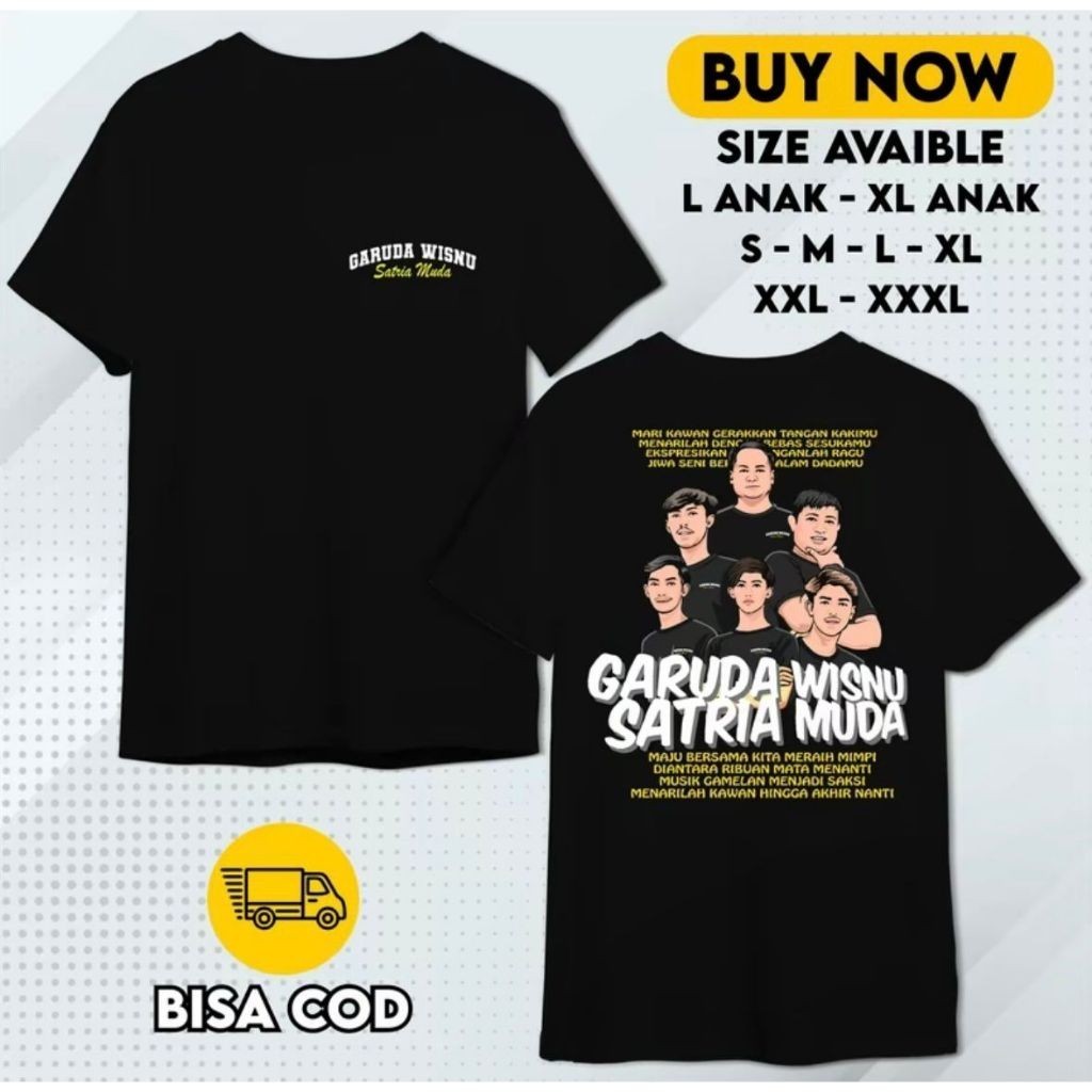 Gwsm Series All Team Fans Garuda Wisnu Satria Muda 24s Premium Tshirt ...