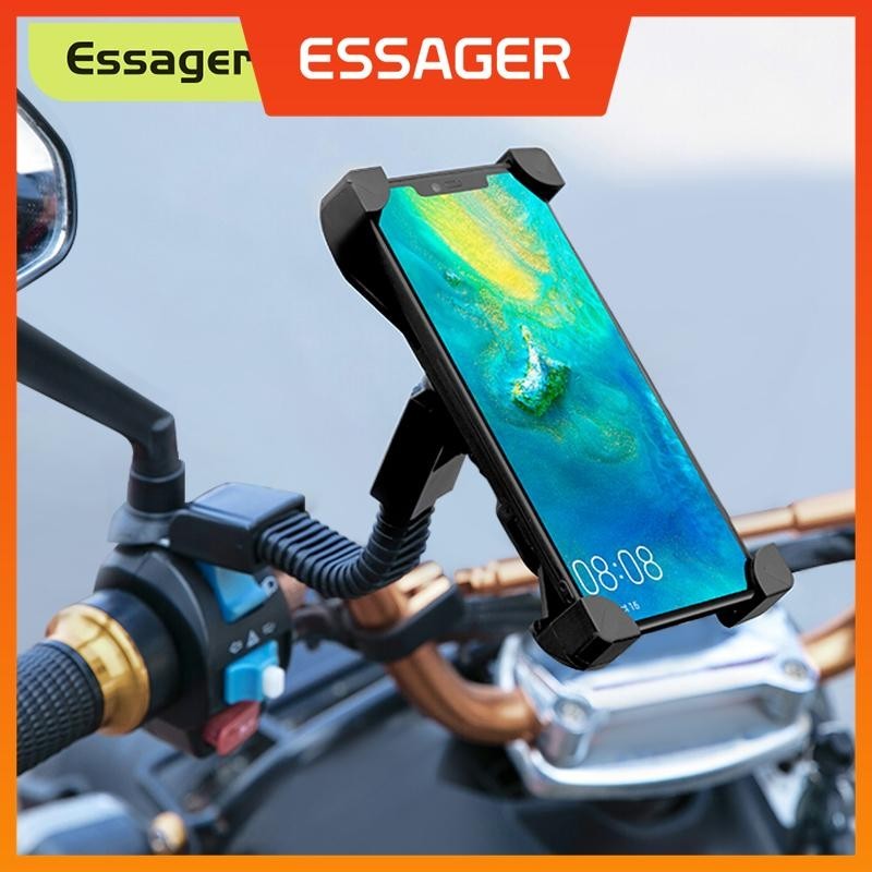 Essager Motorcycle Phone Holder For iPhone Huawei Mobile Phone Stand ...
