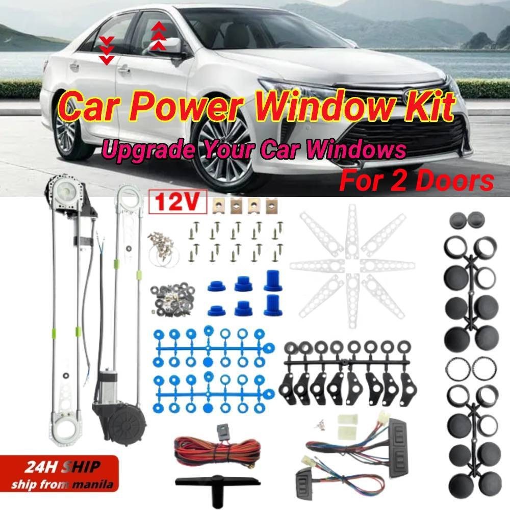 Universal Car Power Window Conversion Kit Lift Roll Up DC12v 2 Doors ...