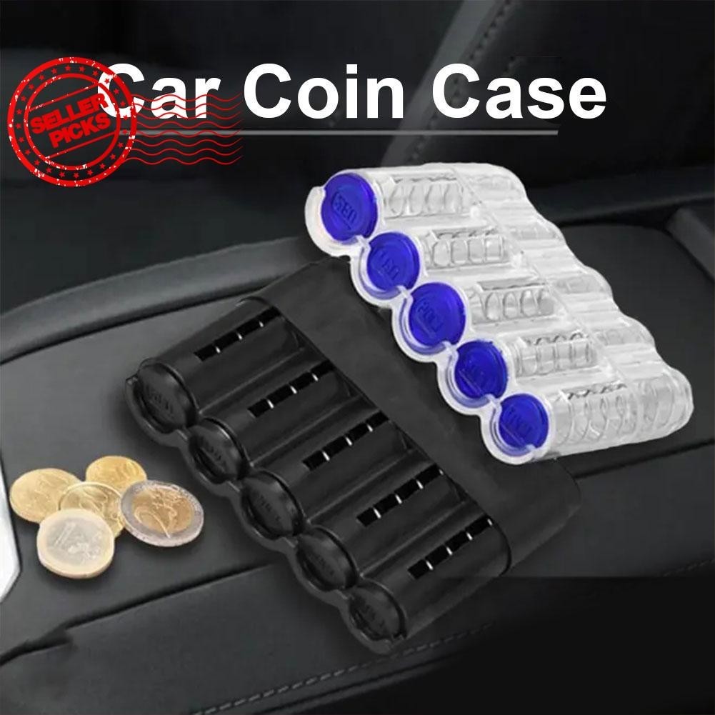 Transparent/black Car Coin Case Portable Coin Separation Box Coin Car ...
