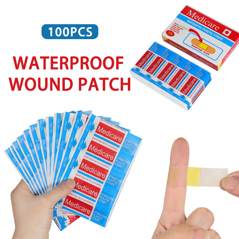 100Pcs Medicare Antiseptic Bandage Band Aid First Aid Kit Breathable ...