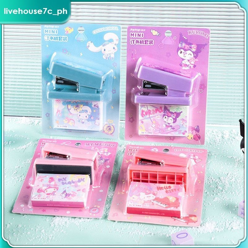 Sanrio Mini Stapler Set,Kuromi Melody Portable Children And Students Lovely Stapler,Cartoon Cute ...