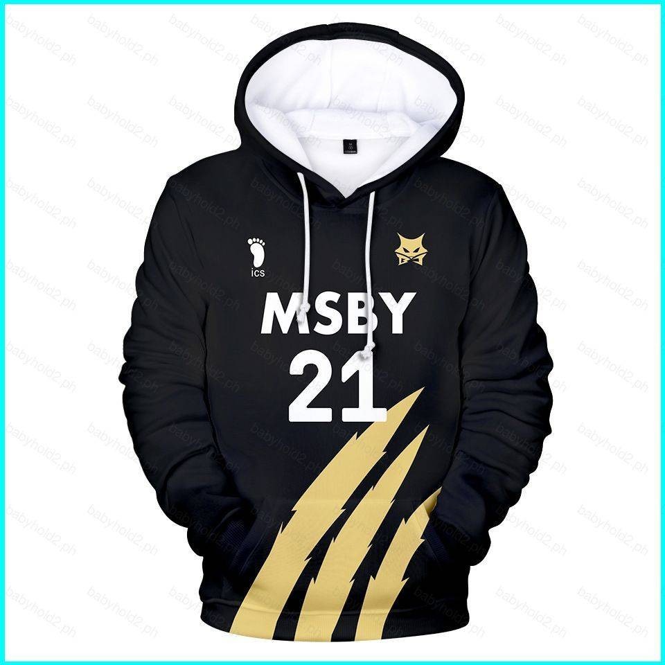 Jersey Haikyuu!! MSBY Hoodie Cosplay Jacket Costume Karasuno Shoyo ...