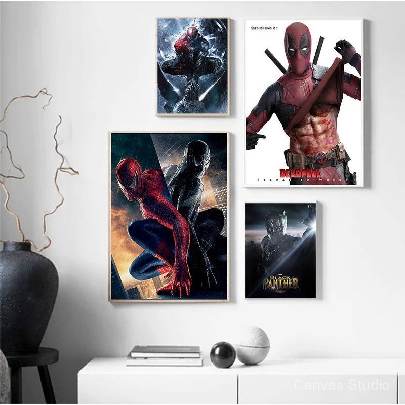 MINISO Marvel Movie Avengers Superhero Deadpool Wall Art Posters Modern ...