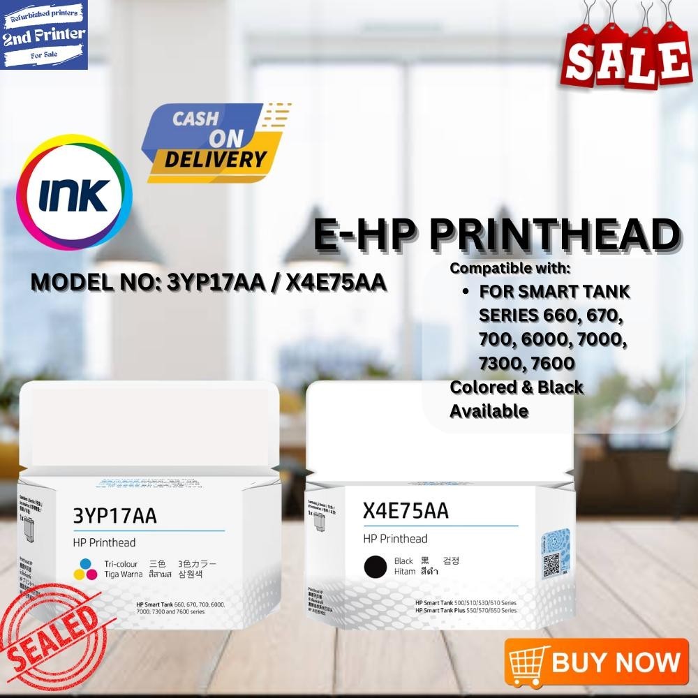 HP PRINTHEAD X4E75A / 3YP17AA Black & TRICOLOR for printer: Smart Tank ...