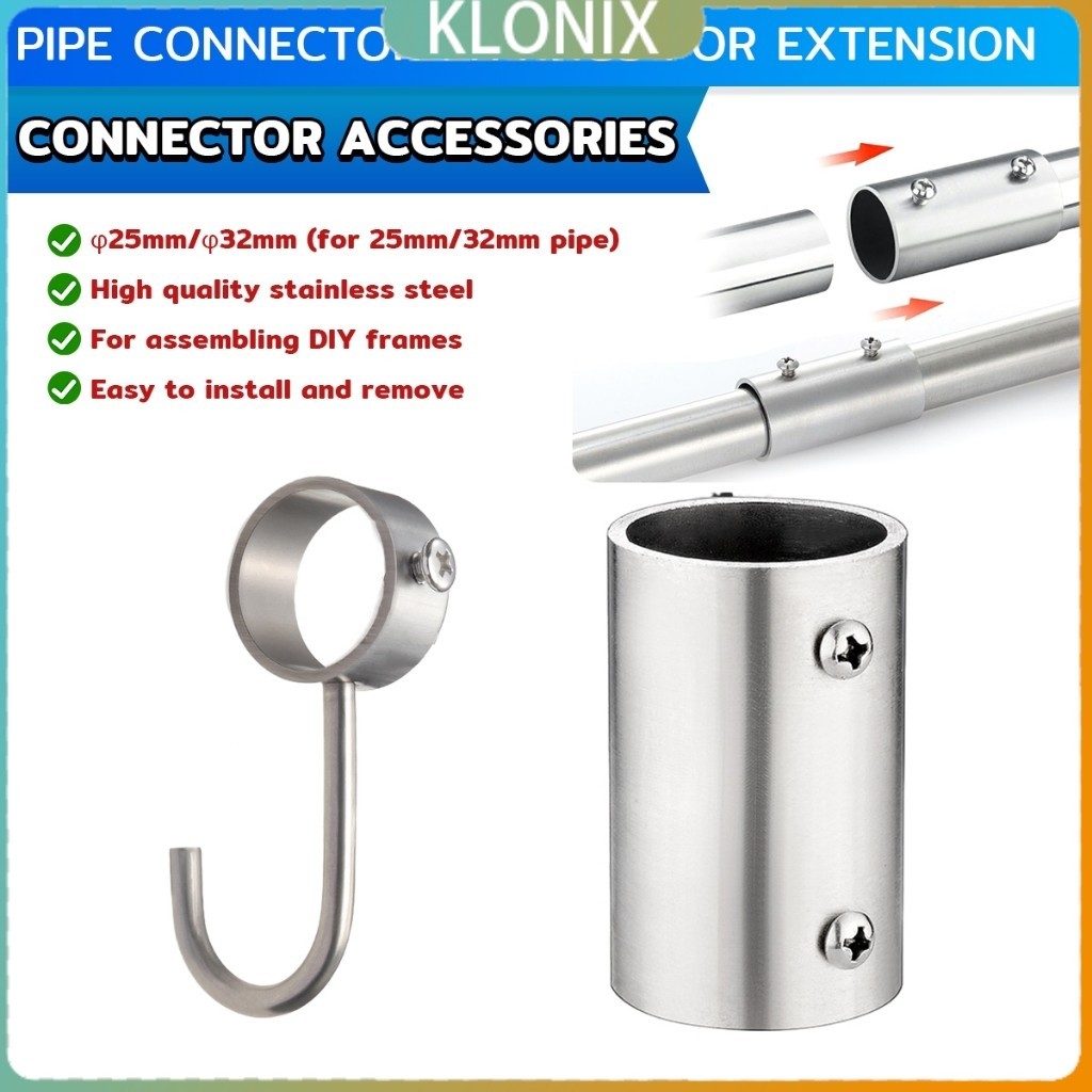 Ki Stainless Steel Pipe Connectors Clothes Hook DIY Drying Rack ...