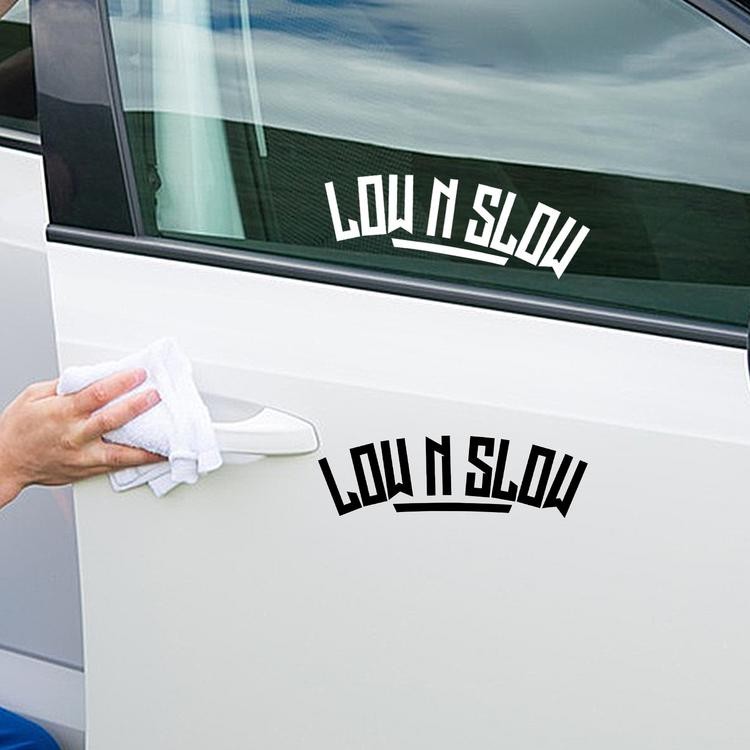 Low N Slow Sticker Car Waterproof Car Decal Safe Driving Reflective ...