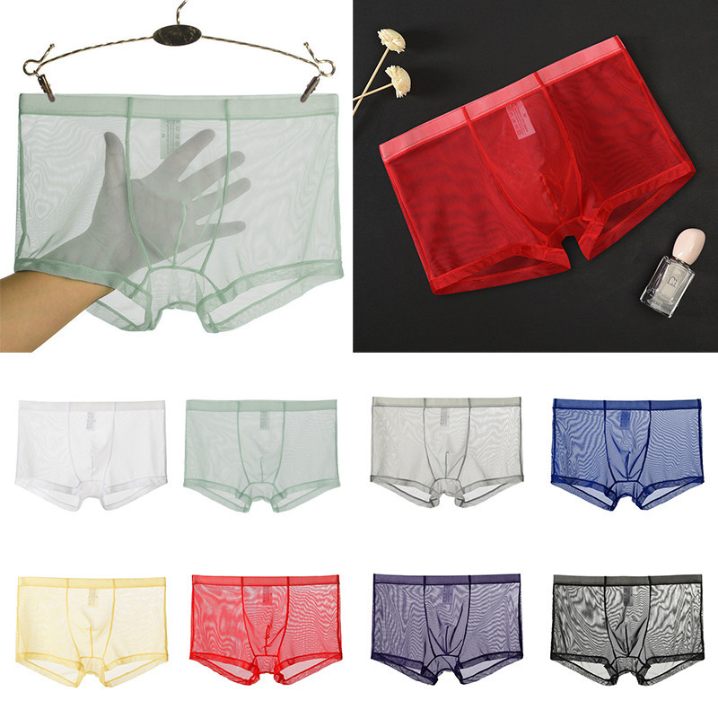 Transparent Briefs for Men Sexy Ultra-Thin Breathable Boxer Underwear ...
