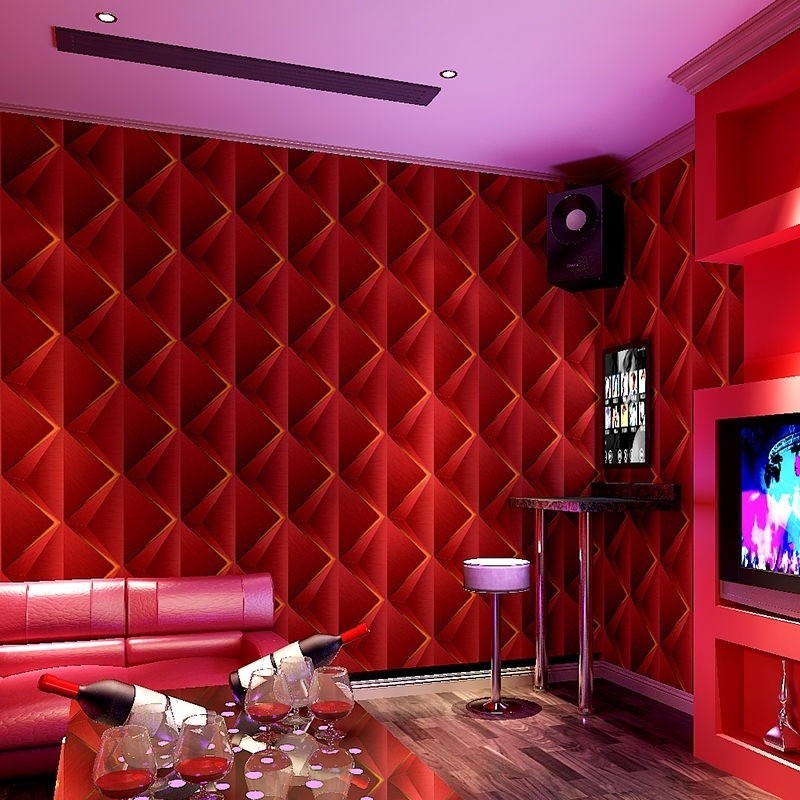 ktv Wallpaper Karaoke Flash Wall Cloth3d Three-Dimensional Reflective ...