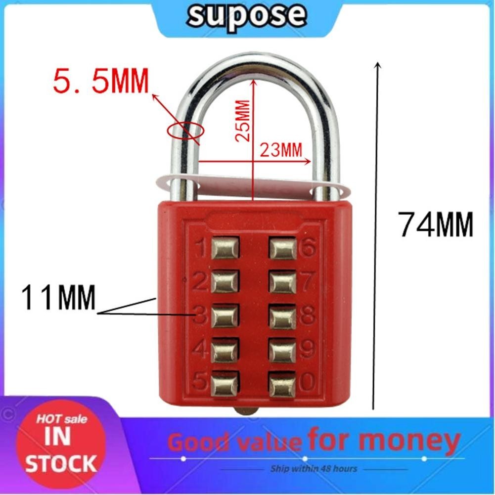 Supose Button Combination Padlock Zinc Alloy Digits Password Lock for ...