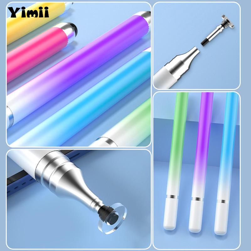 【Yimii.PH】Stylus pen Double-headed Disc Silicone Tip Touch Pen Video ...
