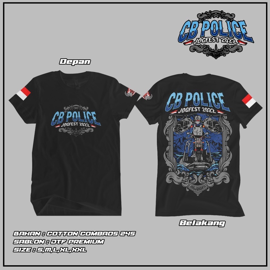CB POLICE JOGJA FEST T-SHIRTS - NEWEST JAMDA JATENG T-SHIRTS 2023 - CB ...
