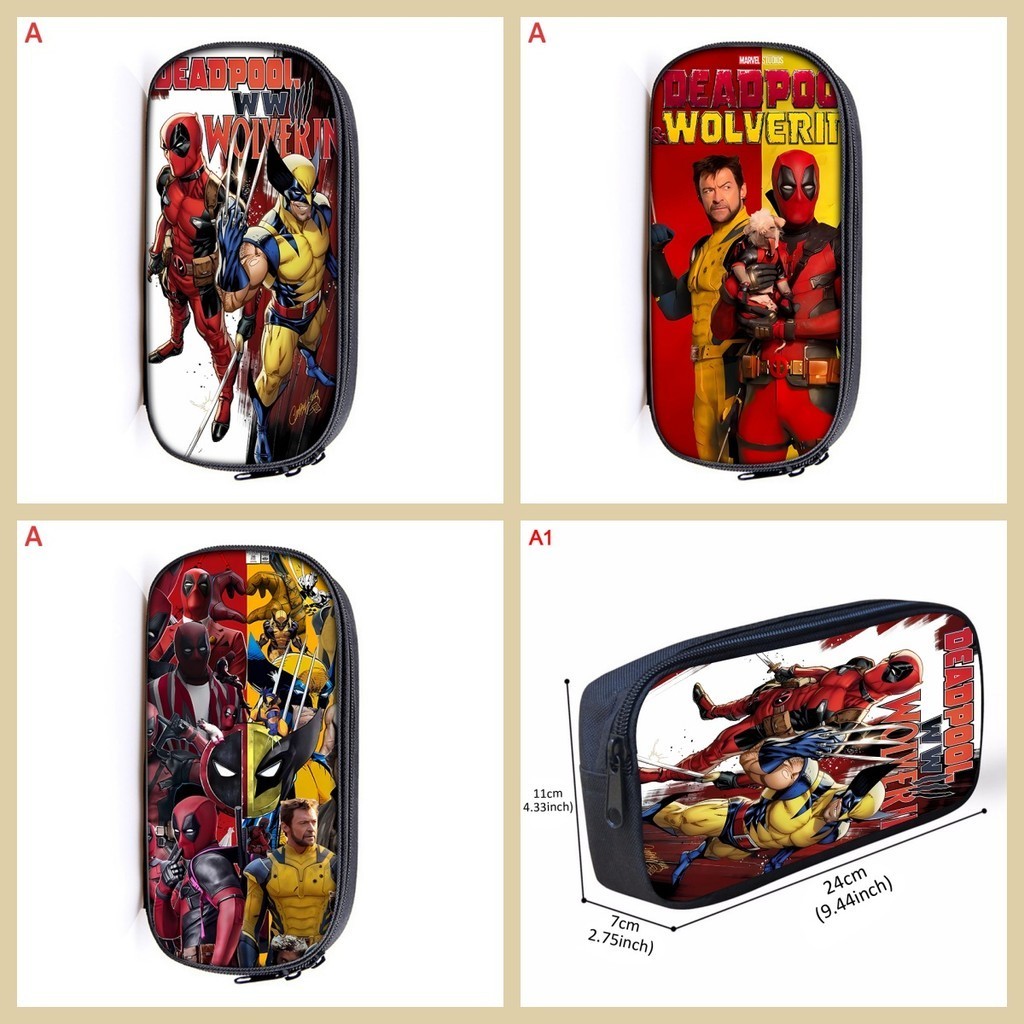 Deadpool & Wolverine Single layer zipper student pencil case | Shopee ...