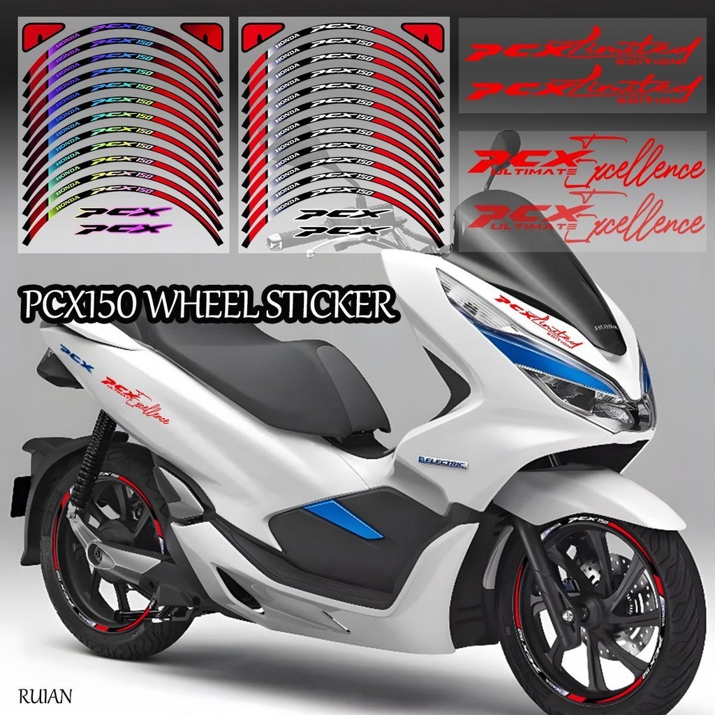 Pcx150 Motorcycle Wheel Mags Stickers Body/head Reflective/laser ...